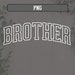Brother Varsity Arched Outline SVG, Brother SVG, Sibling Svg, Brother ...
