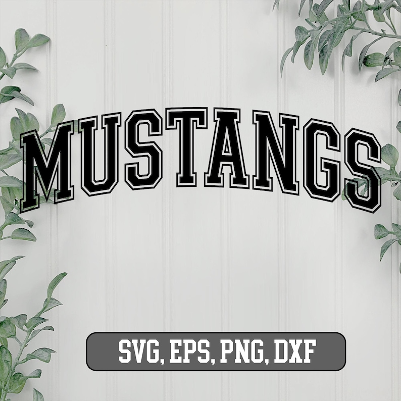 Mustangs SVG Png Eps Dxf, Mustangs Varsity Png, Mustangs Mascot Svg ...