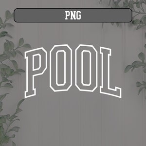 Pool Varsity Arched Outline SVG, Pool Svg Bundle, Beach Svg, Pool Svg ...