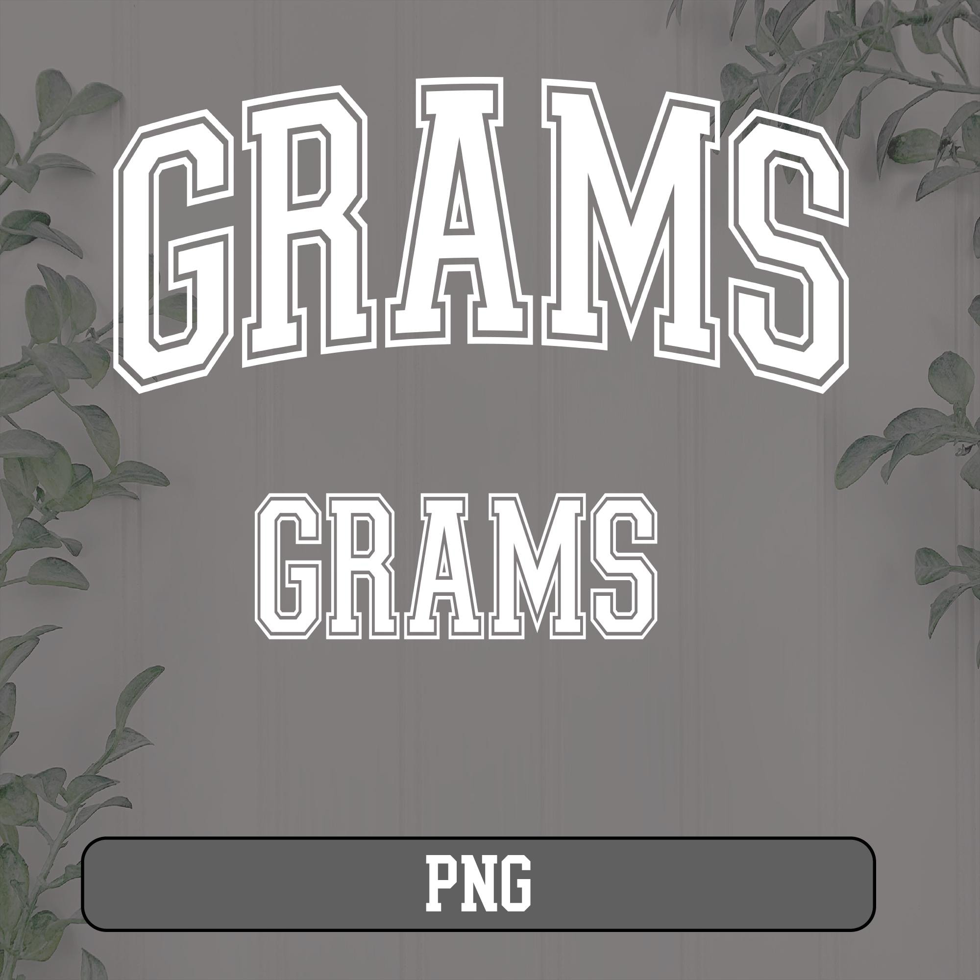 GRAMS Varsity Arched SVG, Grams Png, Grams Svg, Grams Svg Png Dxf ...