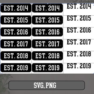 Est. 2014 - 2019 Svg Png Bundle, Est. 2014 Svg Png, Est. 2015 Svg Png ...