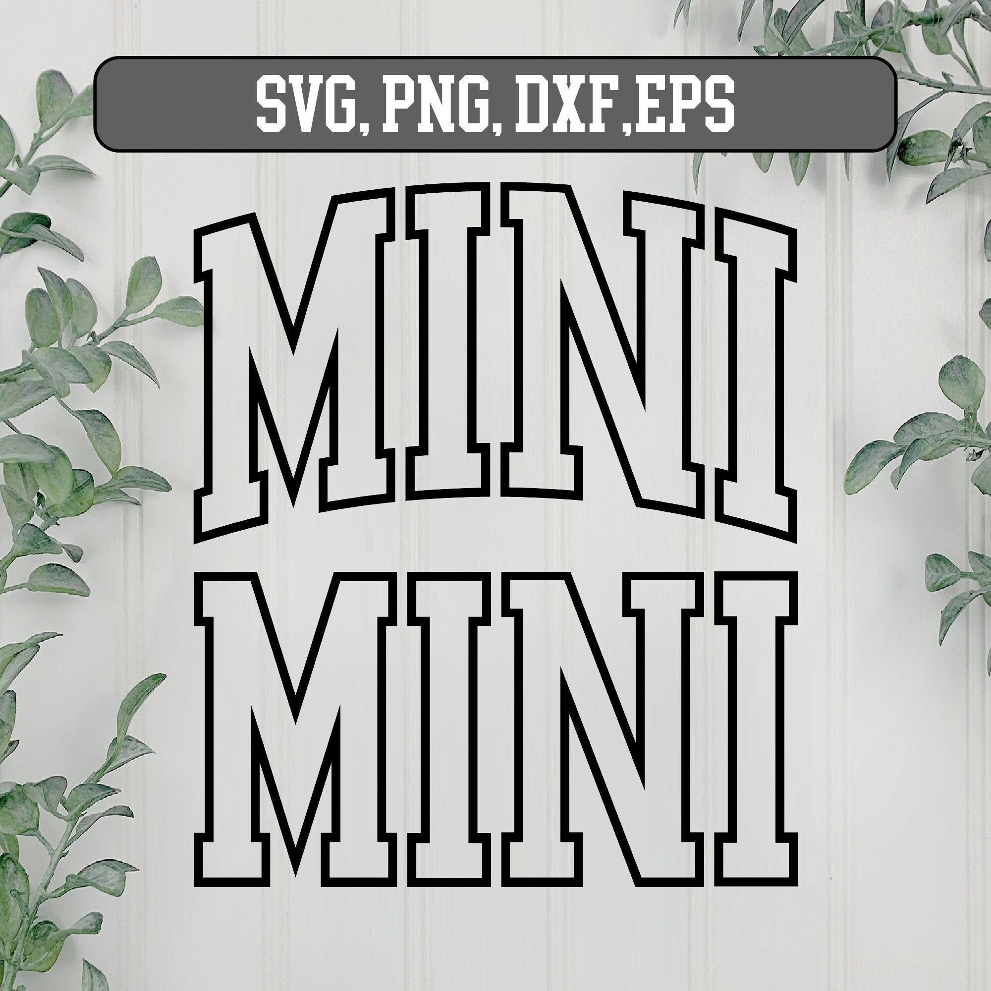 MINI Varsity Arched Outline SVG MINI Png Mini Svg Mini Svg - Etsy Finland