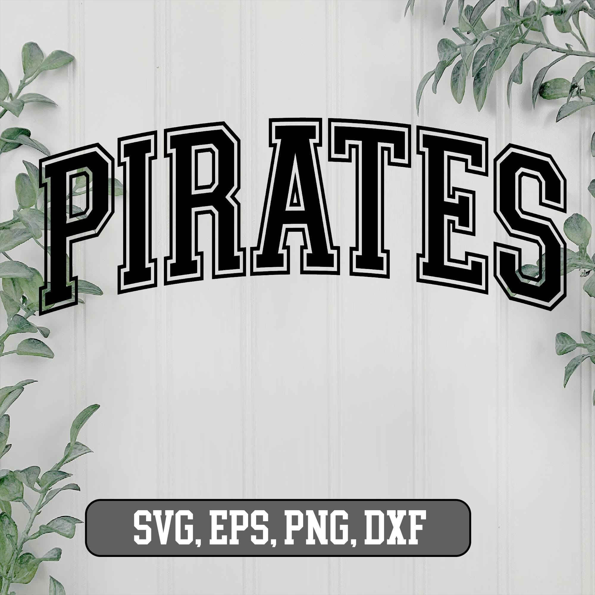 Pirates Arched SVG Png, Pirates Varsity Svg Png, Pirates Mascot Svg ...