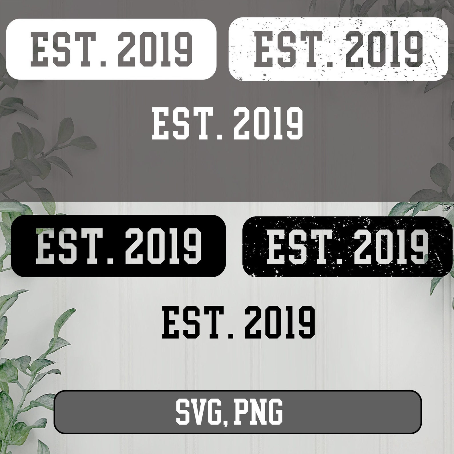 Est. 2014 - 2019 Svg Png Bundle, Est. 2014 Svg Png, Est. 2015 Svg Png ...