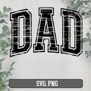 Dad Arched Svg, DAD Varsity SVG, Father's Day SVG, Dad Png, Dad Cut ...