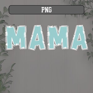 MAMA Layered SVG, Mama Doodle Letters, Layered Svg Files, Layered Cut ...