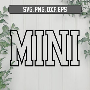 MINI Varsity Arched Outline SVG, MINI Png, Mini Svg, Mini Svg Png Dxf ...