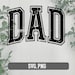 Dad Arched Svg DAD Varsity SVG Father's Day SVG Dad - Etsy
