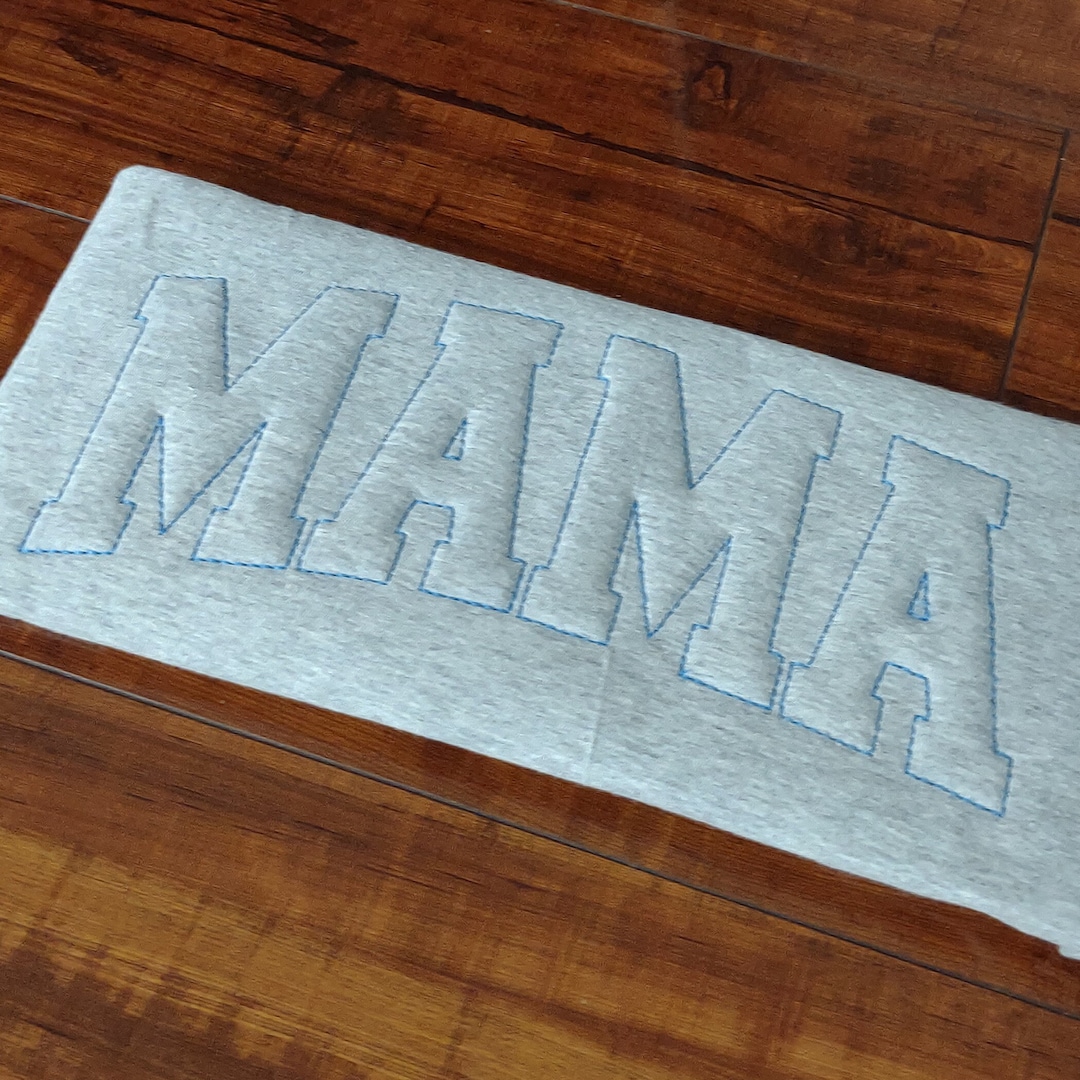 Mama Embossed, Mama 3D Puff Foam Embroidery Design, MAMA Embossed ...