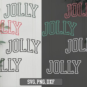 Jolly Svg, Jolly PNG, Merry Christmas Svg, Canva Cameo Silhouette ...