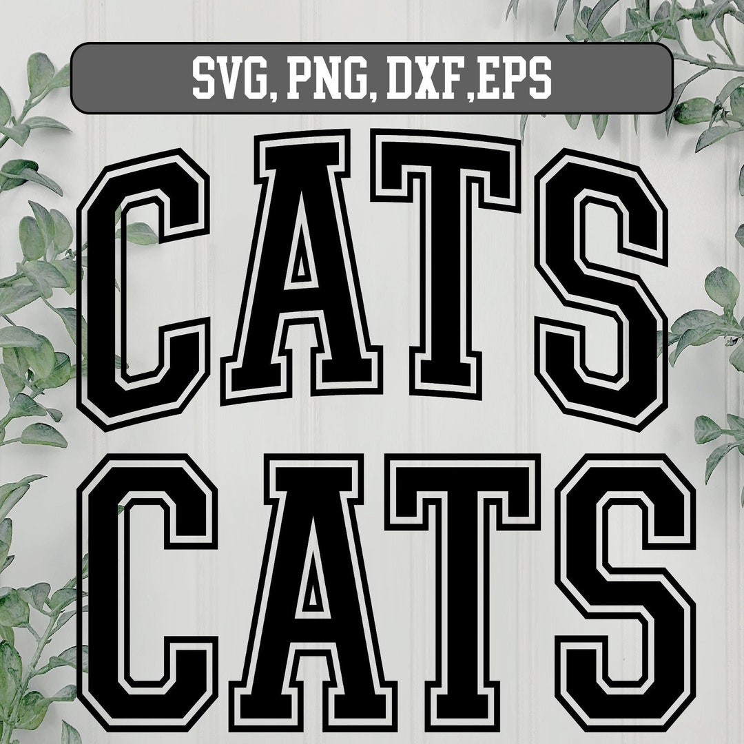 Cats SVG, Cats Team PNG, Cats Team SVG, Cats Mascot Svg, Cats Png, Dxf ...