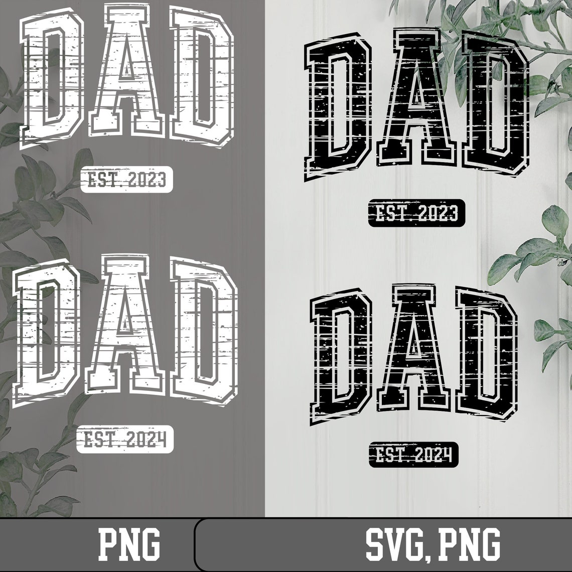 DAD Est 2023 2024 SVG, Dad Arched Svg, Father's Day SVG, Dad Est Png ...
