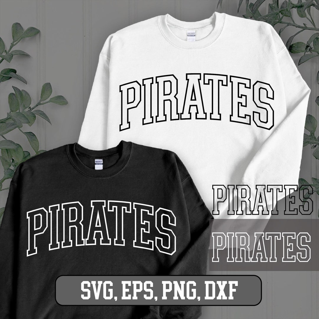 Pirates Arched SVG Png, Pirates Outline Png, Pirates Mascot Svg ...
