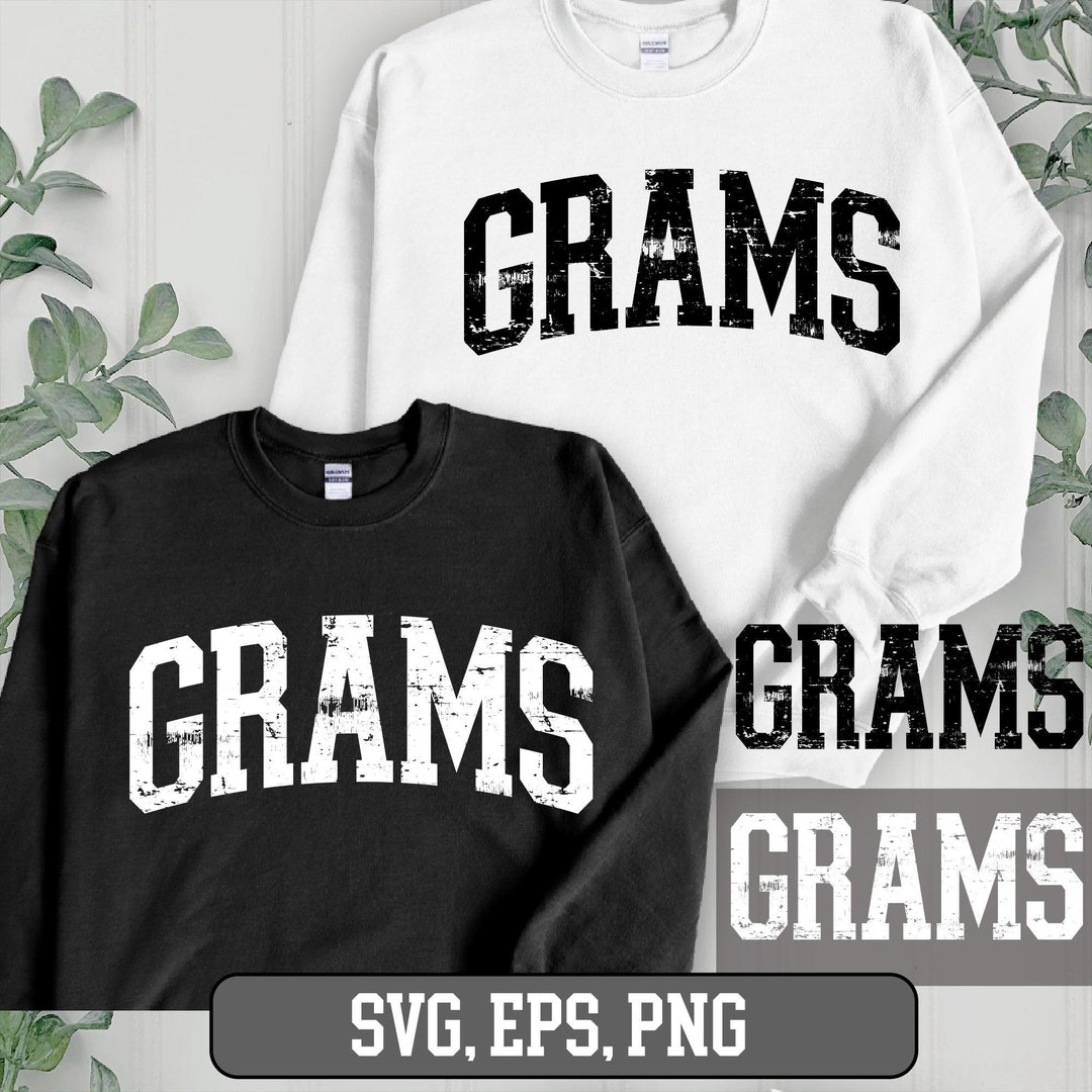 Grams Grunge SVG Png, Gams Varsity Arched SVG, Grams Png, Grams Svg ...
