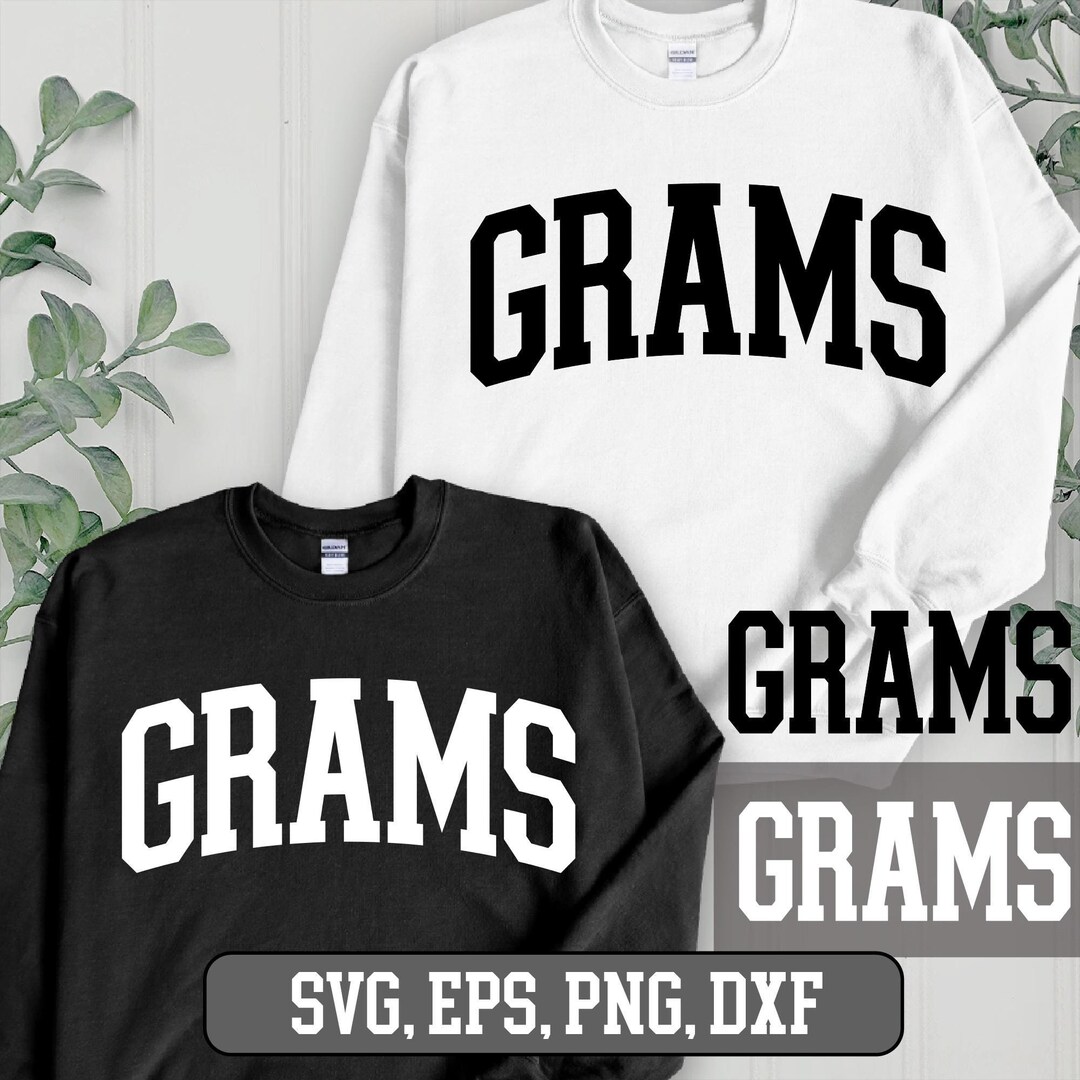 GRAMS SVG Png, Gams Varsity Arched SVG, Grams Png, Grams Svg, Grams Svg ...