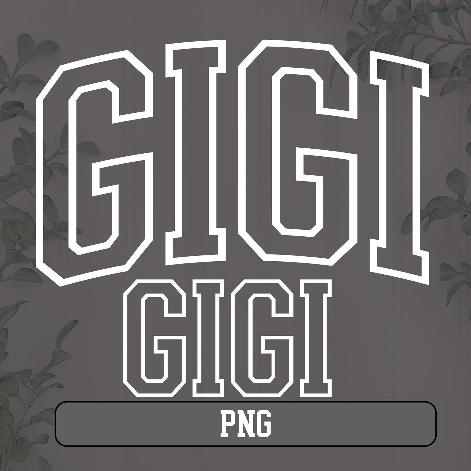 Gigi Varsity Outline Arched SVG, Gigi Png, Gigi Svg, Gigi Svg Png Dxf ...