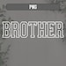 Brother Varsity Arched Outline SVG, Brother SVG, Sibling Svg, Brother ...