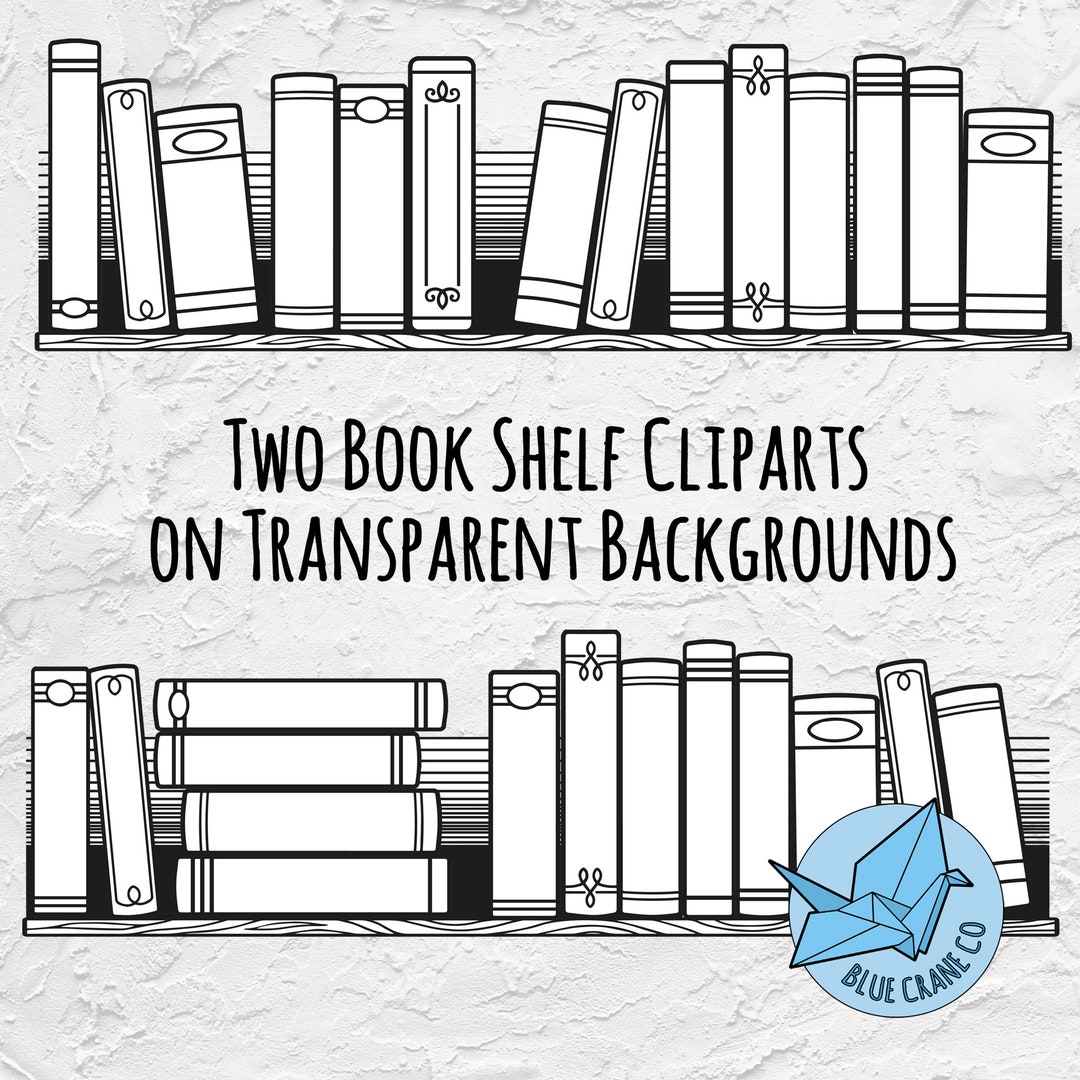 Book Shelf / Reading Tracker Clipart - Instant Download - Commercial ...