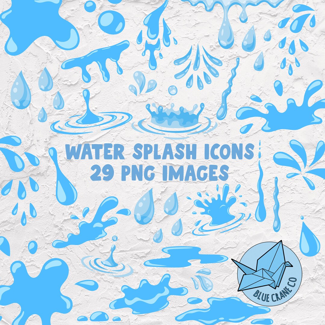 Splash / Water / Rain Clipart - Instant Download - Commercial Use - Etsy