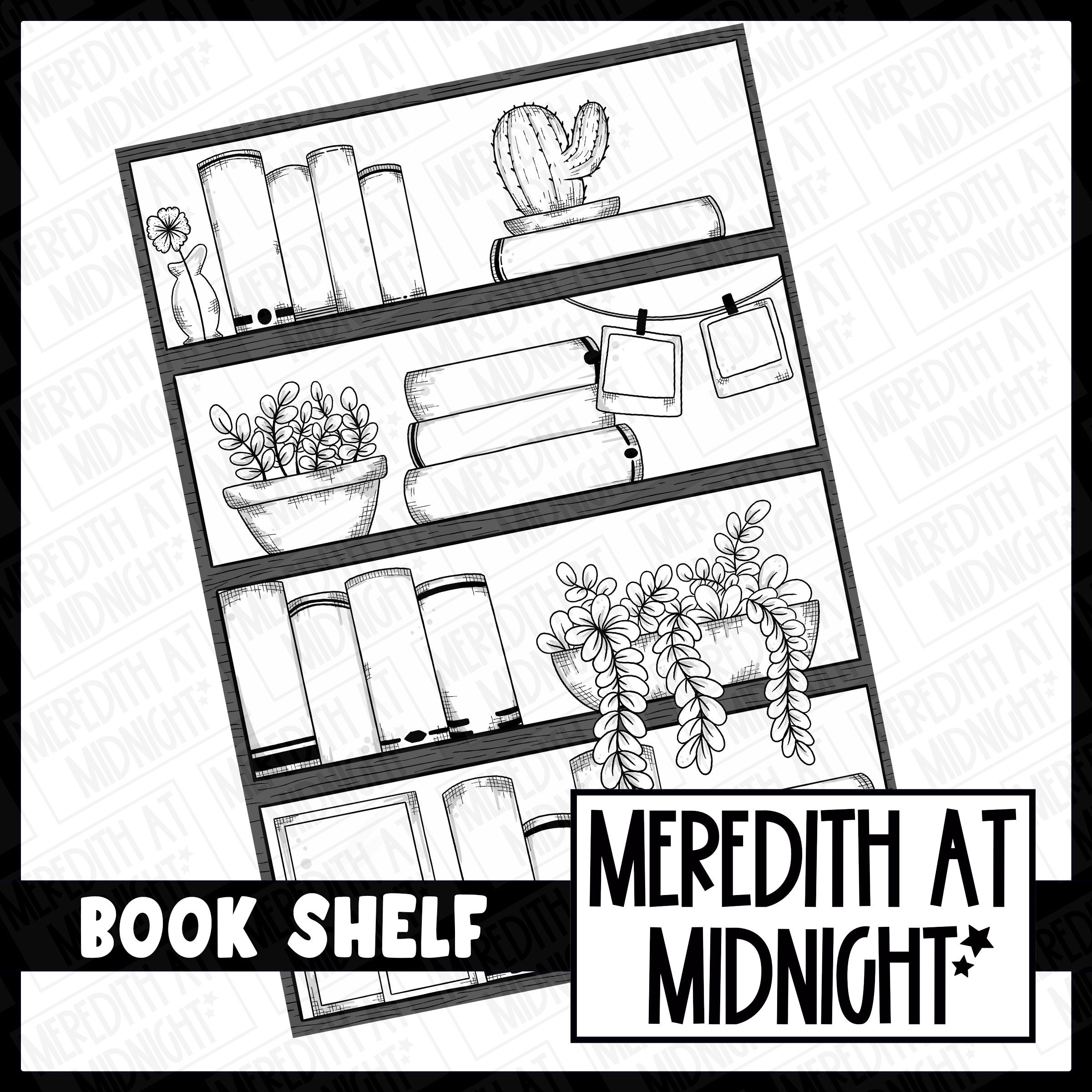 Book / Reading Tracker Book Shelf - Instant Download - Etsy