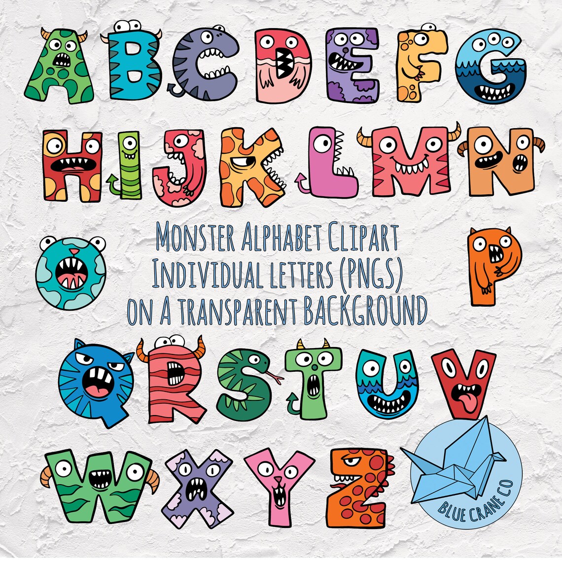 Monster Alphabet - Nursery Deco - Baby Art - Instant Download ...