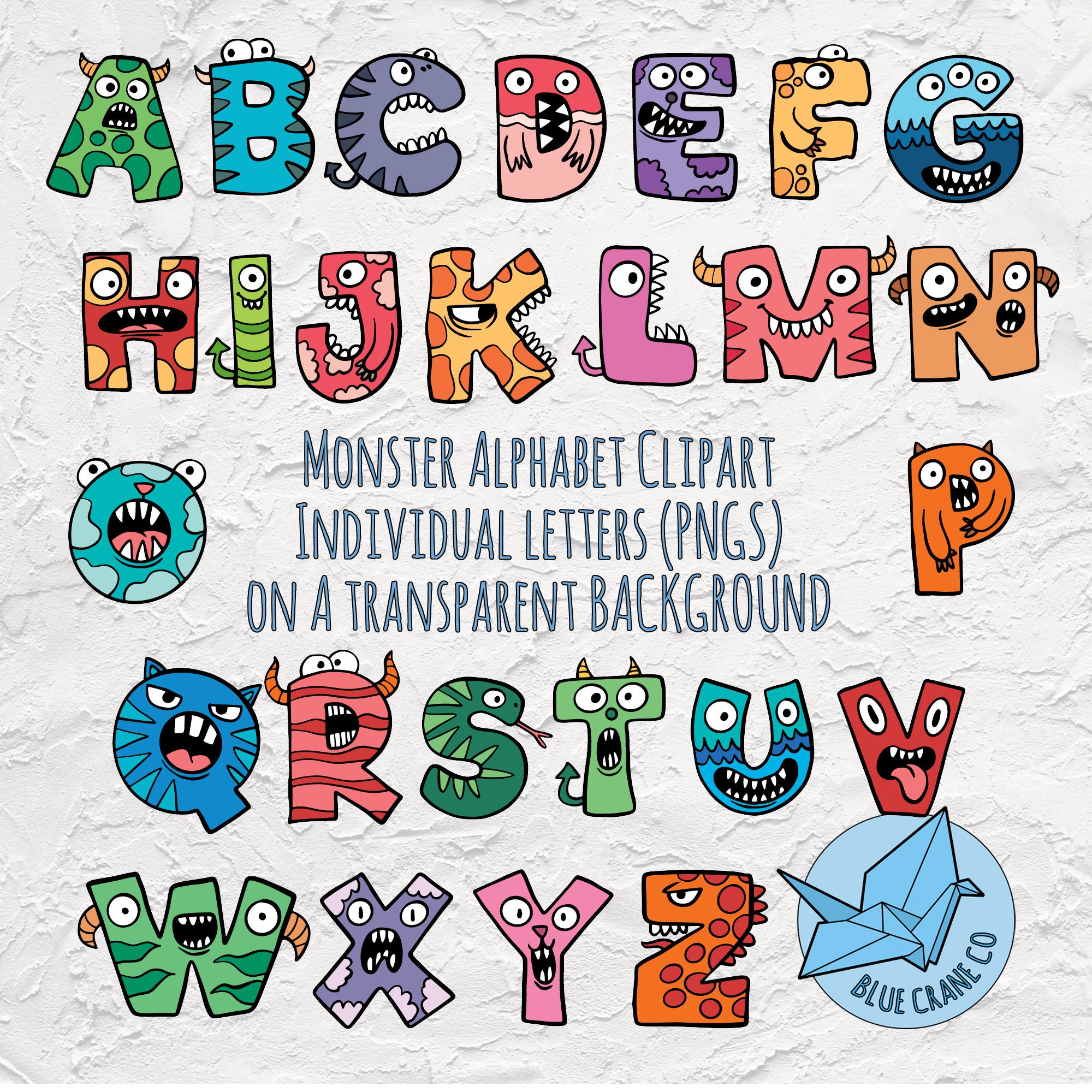 Monster Alphabet - Nursery Deco - Baby Art - Instant Download ...
