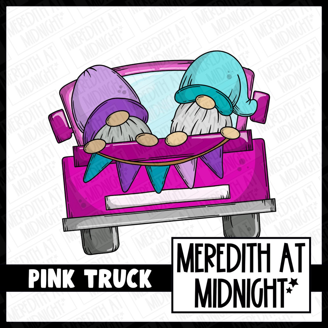 Pink Truck - Individual Gonk Clipart - INSTANT DOWNLOAD - Etsy