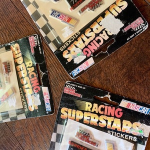 Vintage Collectable NASCAR Stickers - Etsy