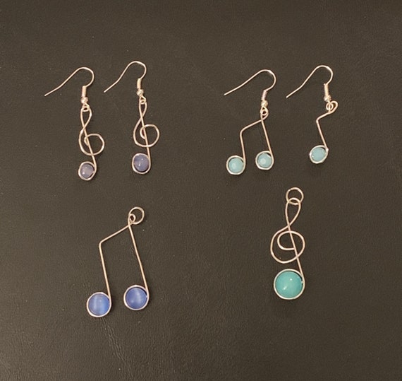 Music Symbol Earrings & Pendant Sets and Individual Pendants - Etsy