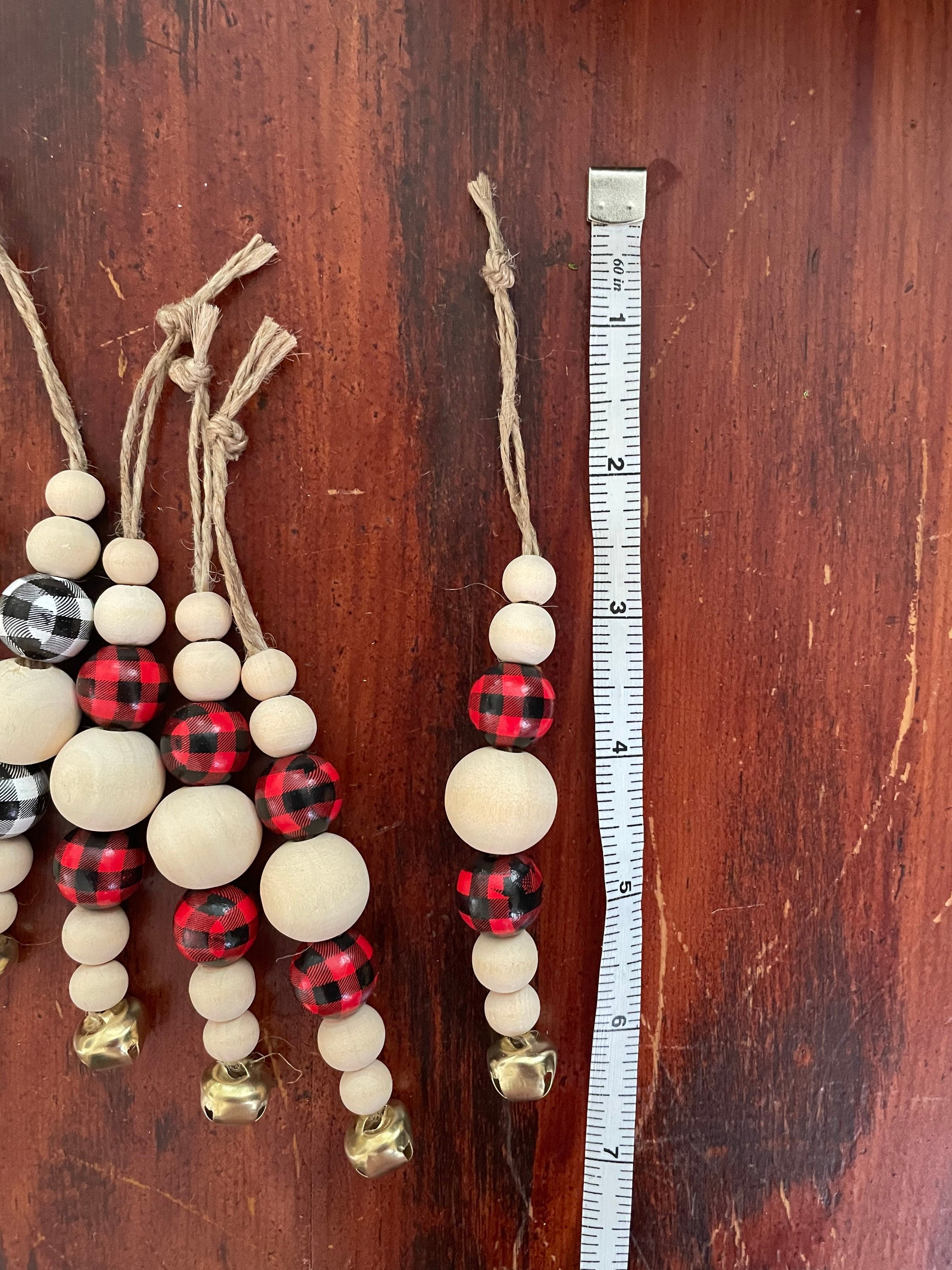 8 Set Handmade Wooden Buffalo Plaid Red White and Black Plaid - Etsy