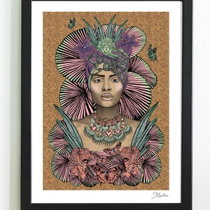 Nanny of the Maroons Jamaica Illustration Soul Sister Colour Art Print ...