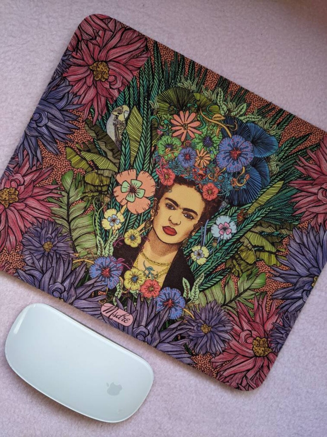 Frida Kahlo Mouse Pad Home Office Illustrated by Msdre - Etsy