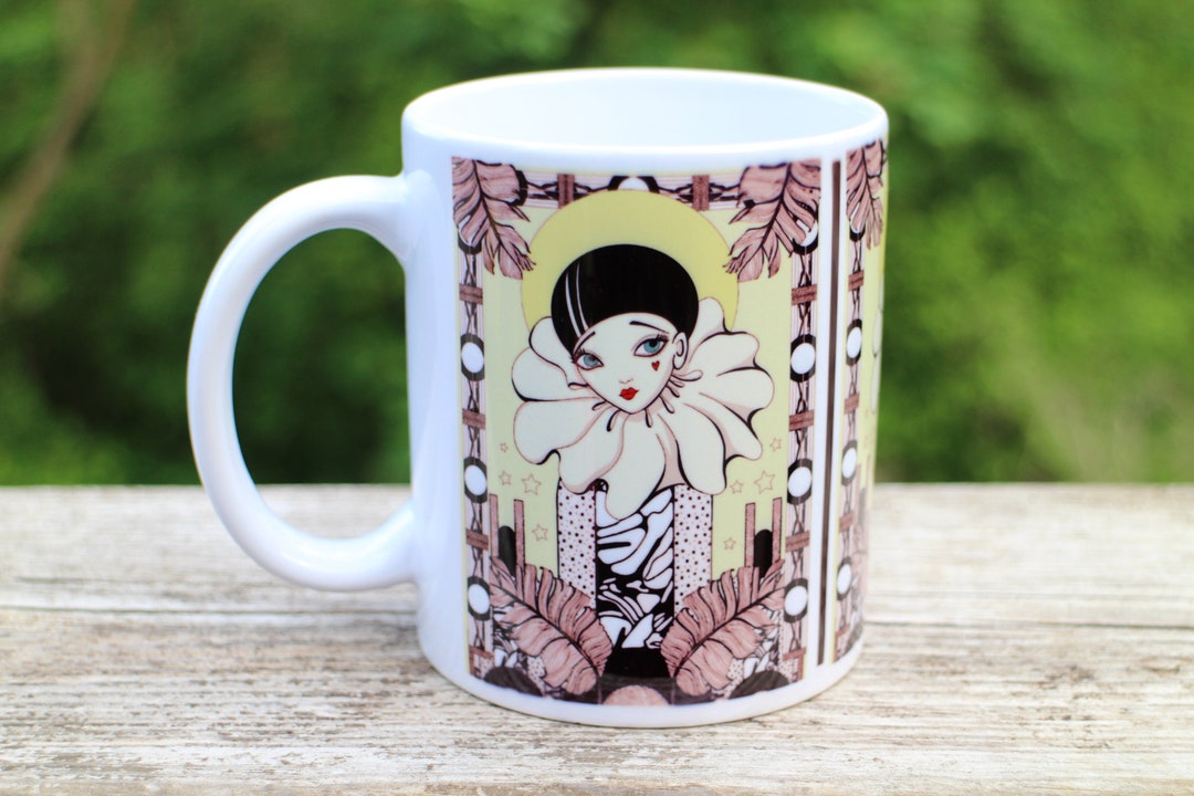 Pierrot Clown Mug - Vintage Kitsch 80s Design by Msdre - Etsy