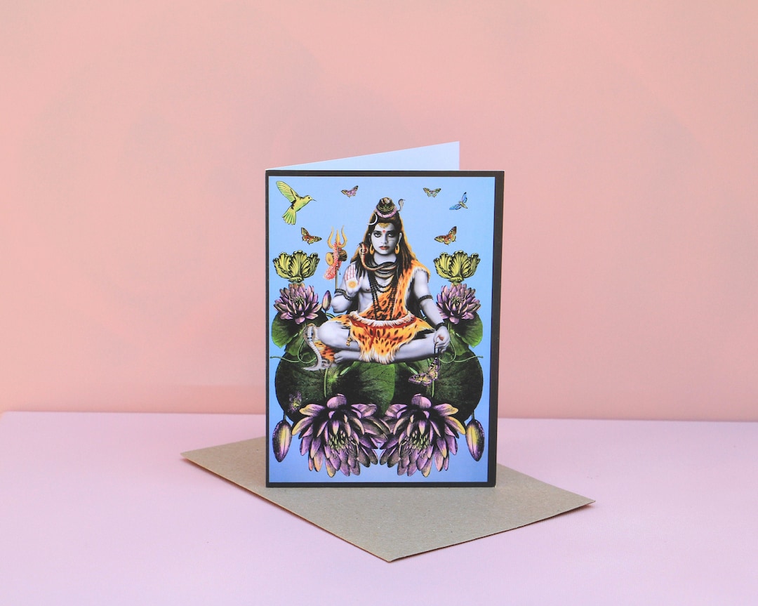 Shiva Indian Hindu God Msdre Greetings Card A6 Printed in the UK - Etsy