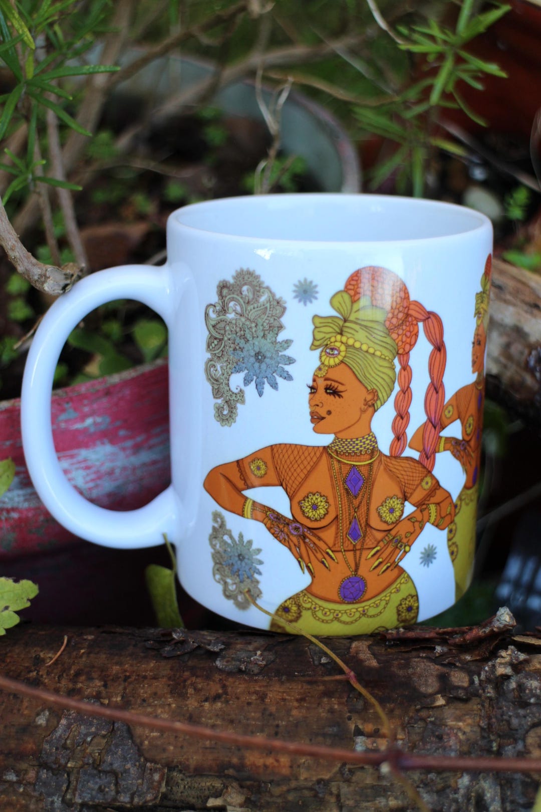 Erykah Badu Black Goddess Mug Goddess Cup by Illustration Artist Msdre ...