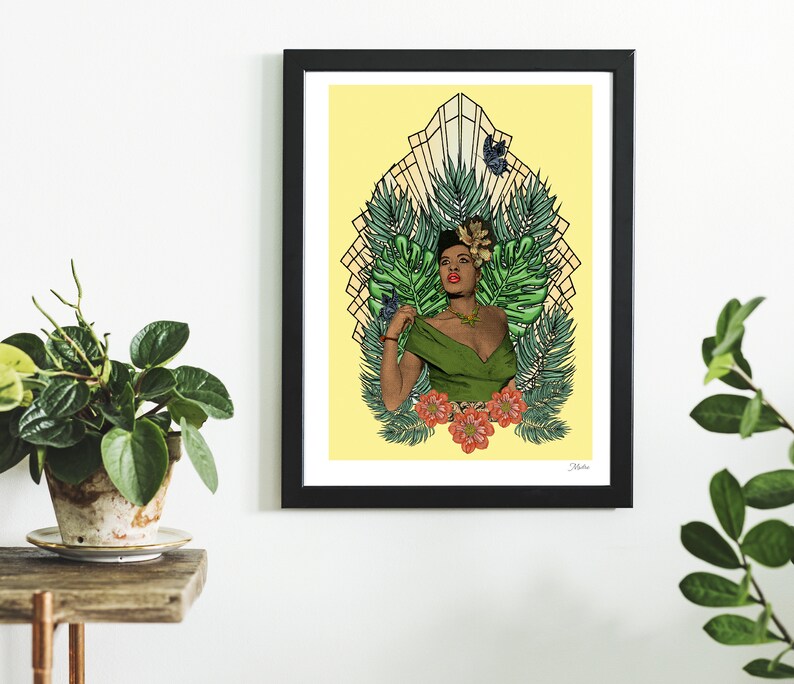 Billie Holiday Jazz Soul Singer Colour Art Poster Print by - Etsy