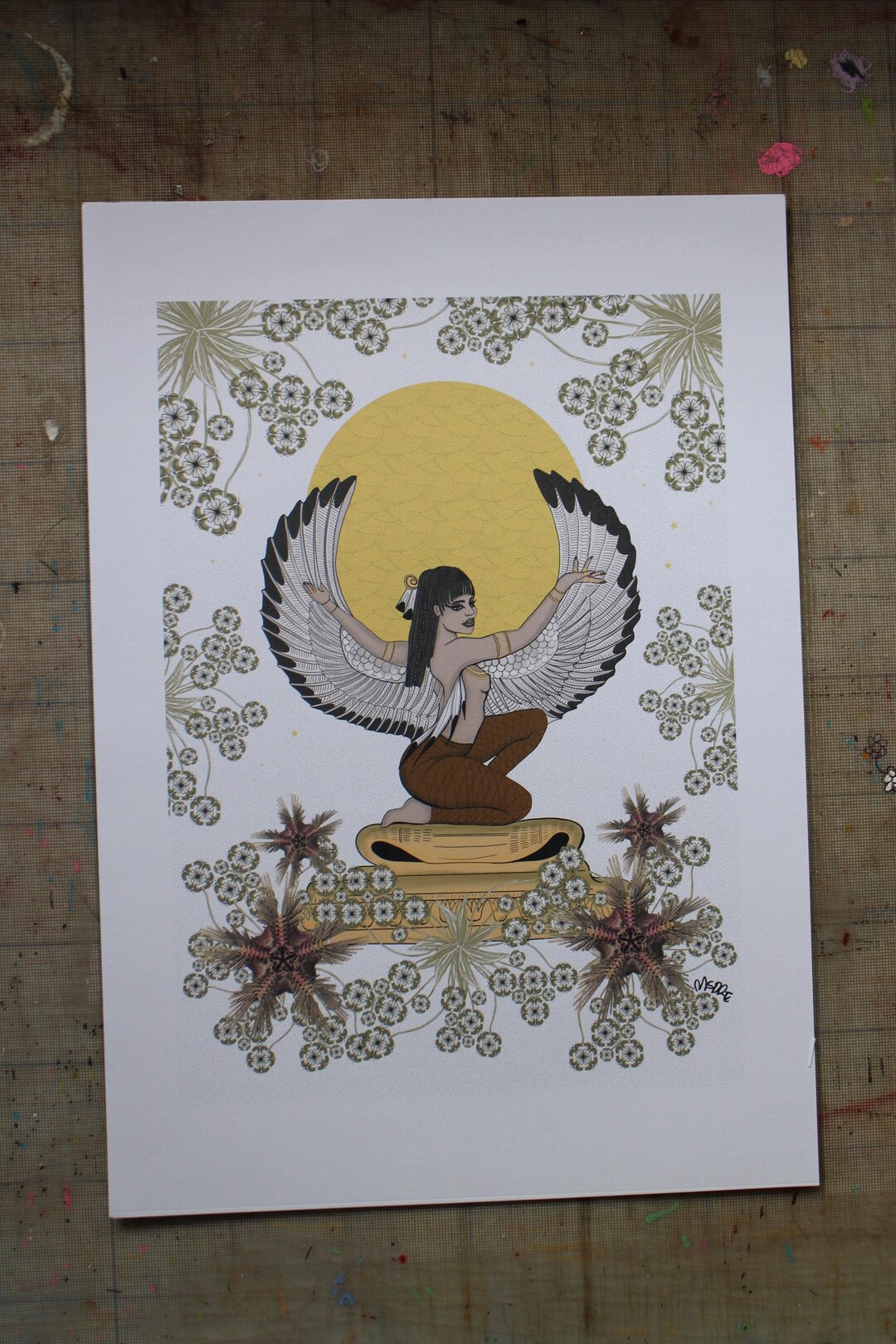 Isis Mother Earth Egjption Goddess Print by Msdre Giclee' High Quality ...