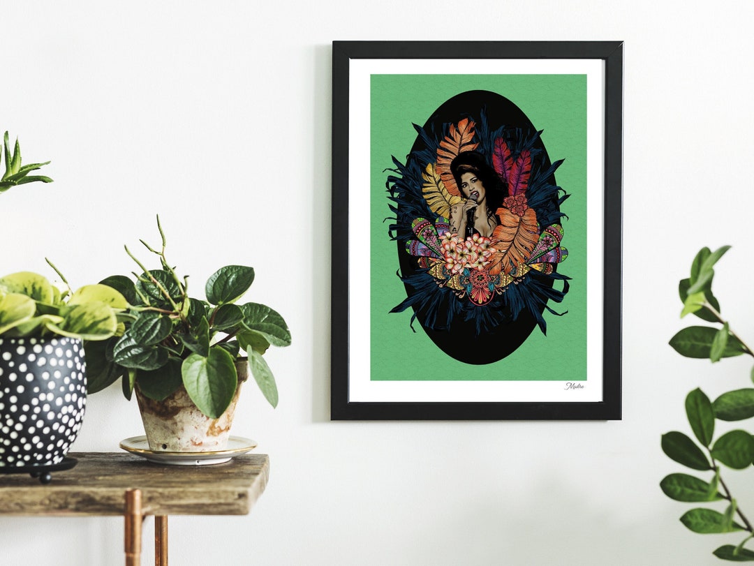 Amy Winehouse Illustration Singer Colour Art Poster Print by Msdre ...