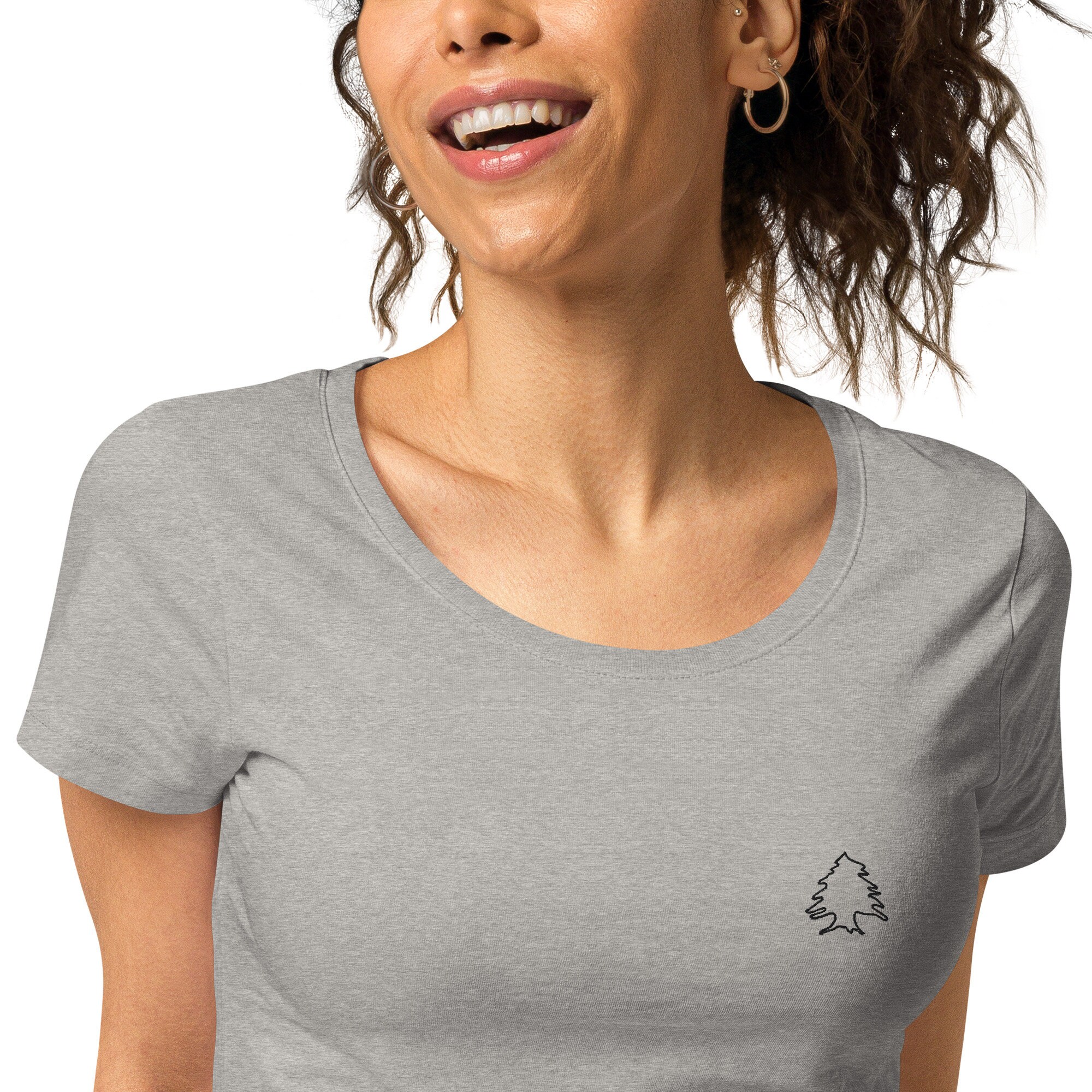 Cedar Tree Black Embroidery Logo Tee - Etsy