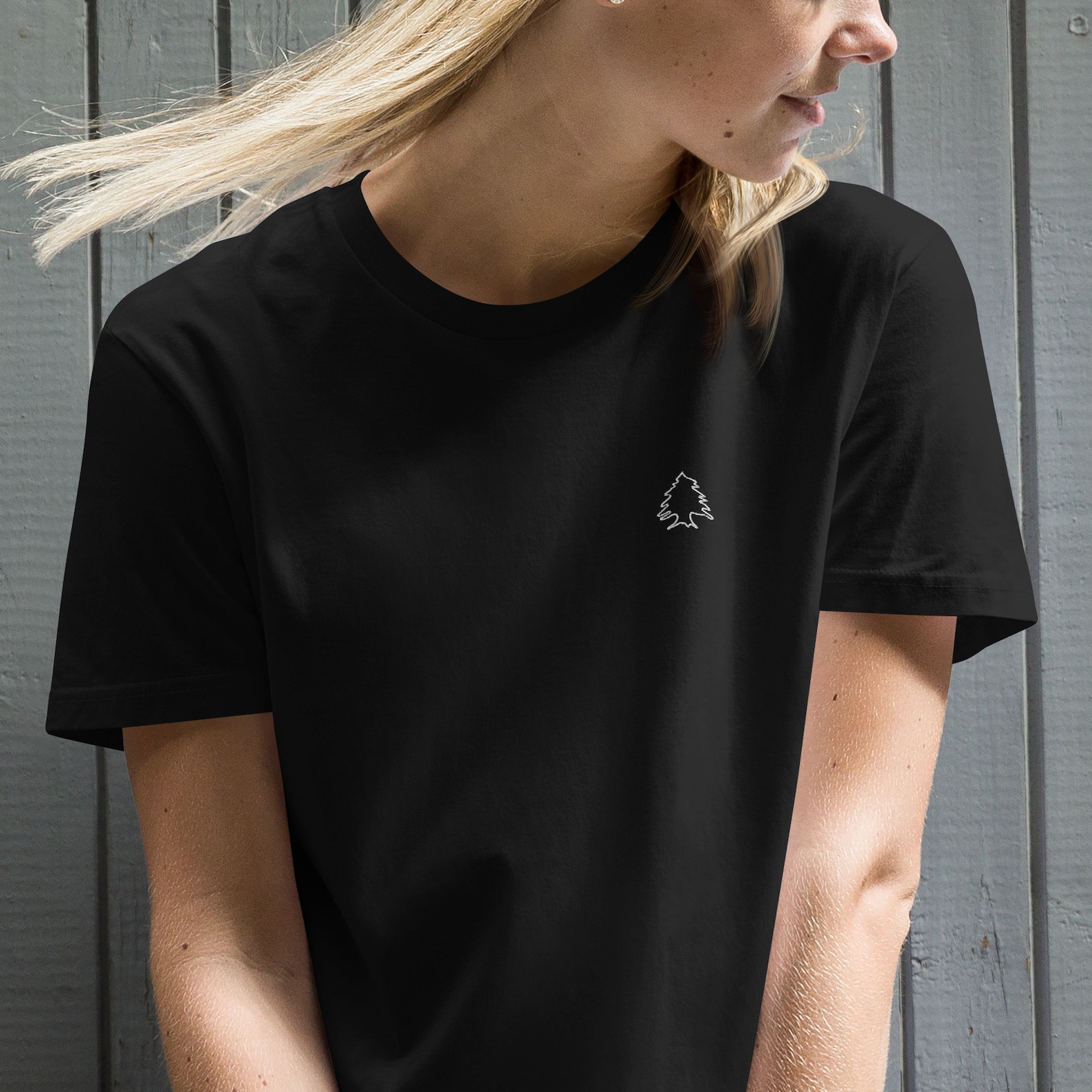Cedar Tree White Embroidery Logo T-shirt Dress - Etsy
