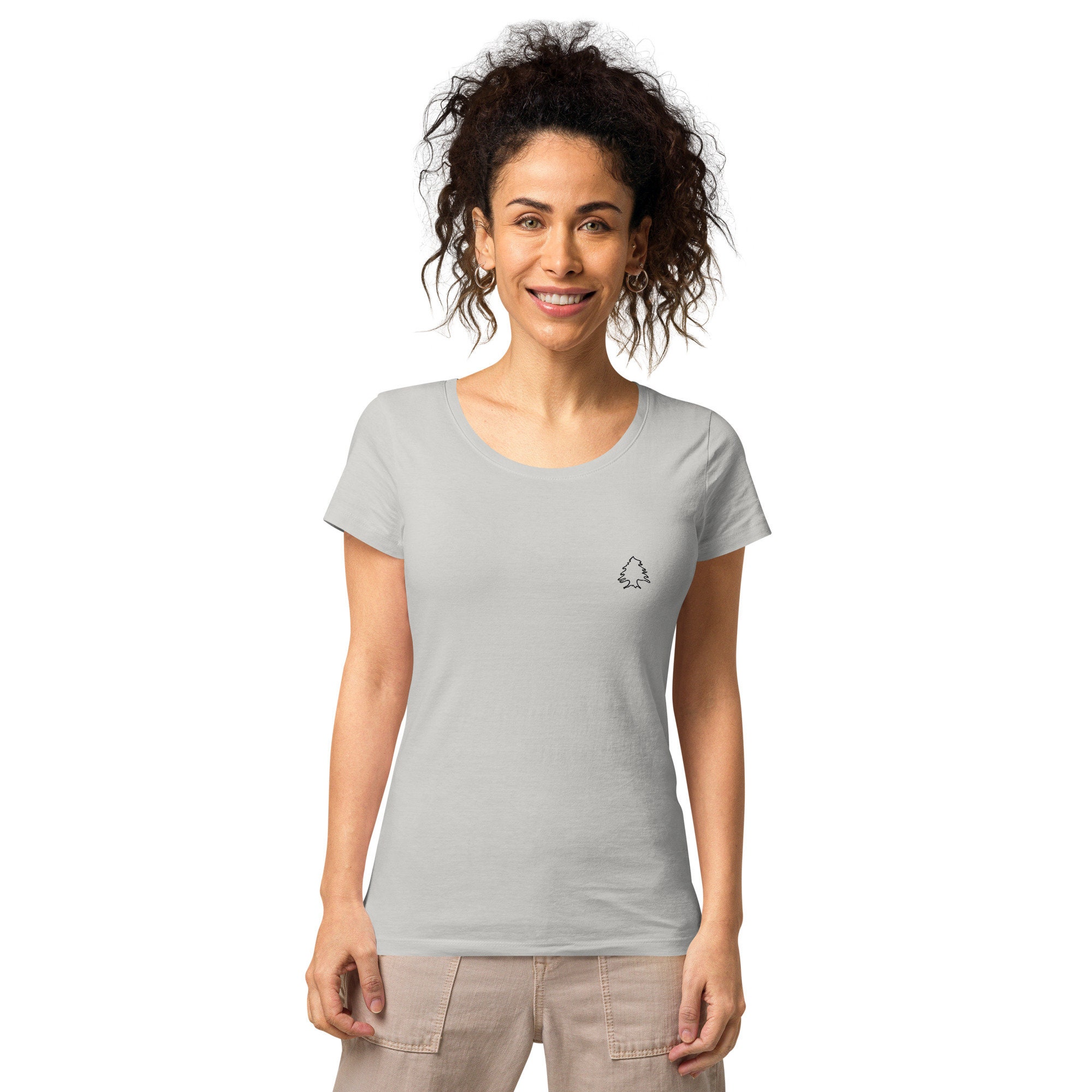 Cedar Tree Black Embroidery Logo Tee - Etsy