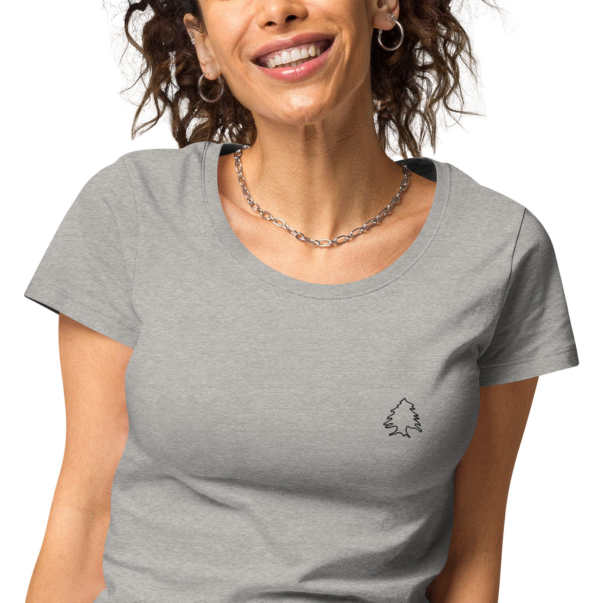 Cedar Tree Black Embroidery Logo Tee - Etsy
