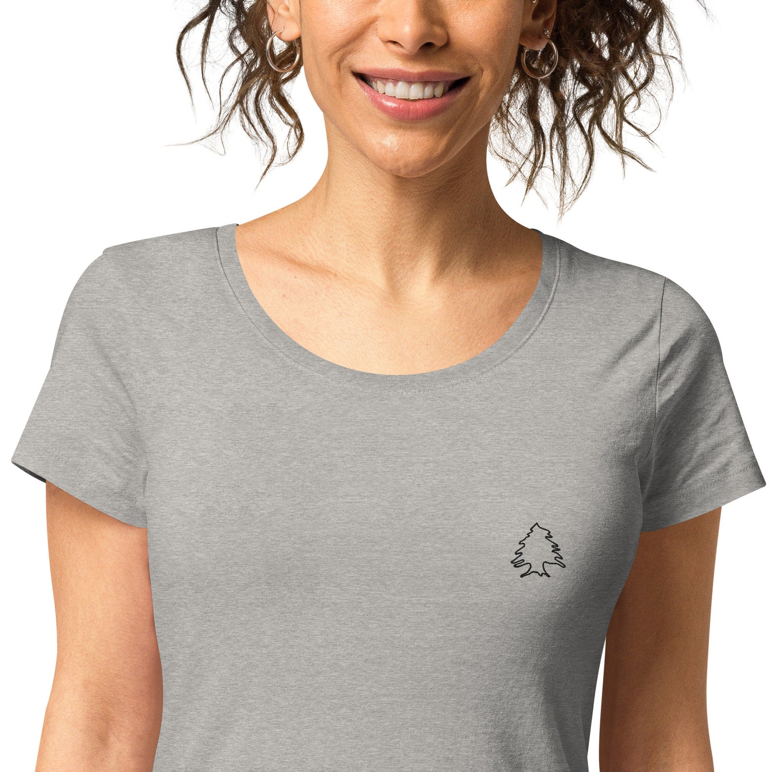 Cedar Tree Black Embroidery Logo Tee - Etsy