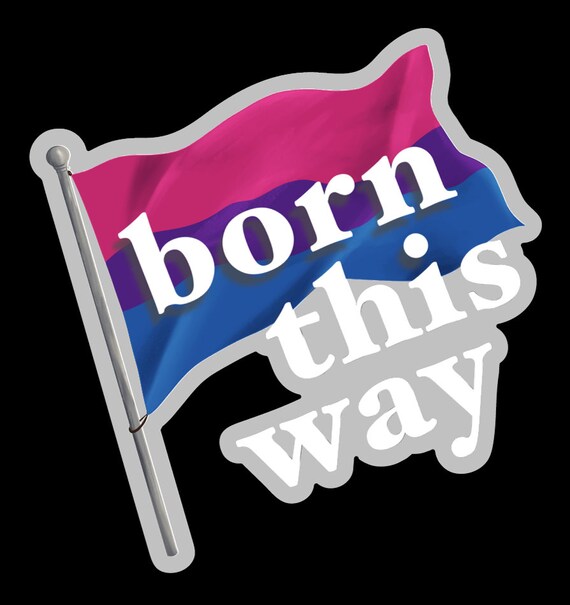 Bisexual Pride Flag Clear Vinyl Sticker | Etsy