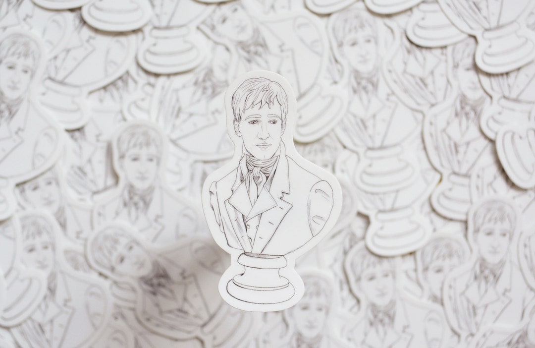Mr. Darcy Vinyl Sticker | Mr. Darcy Bust - Etsy