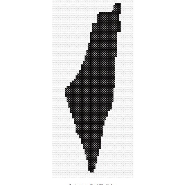 Palestine Map Cross Stitch - Etsy Australia