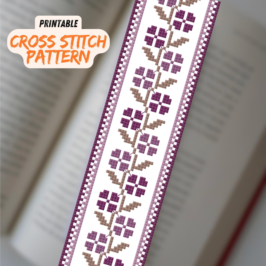 Tatreez-inspired Bookmark Cross-stitch Pattern - Etsy