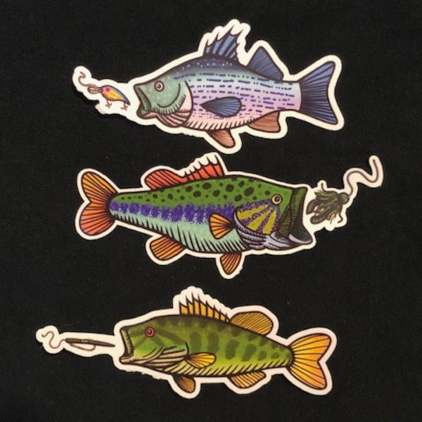 Fishing Stickers - Etsy