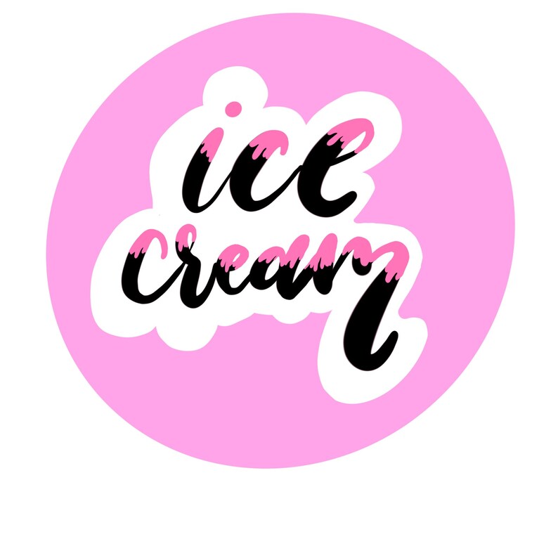 Black Pink Ice Cream Inspired Sticker | Etsy