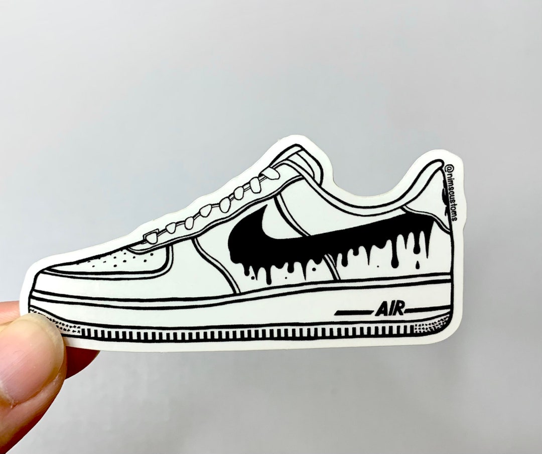 Air Force 1 Drip Clear Sticker - Etsy